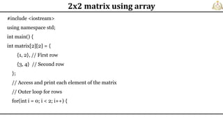 C++ Nested loops, matrix and fuctions.pdf