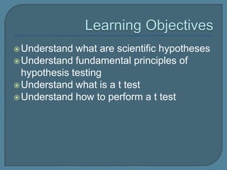 S5 w1 hypothesis testing & t test | PPT