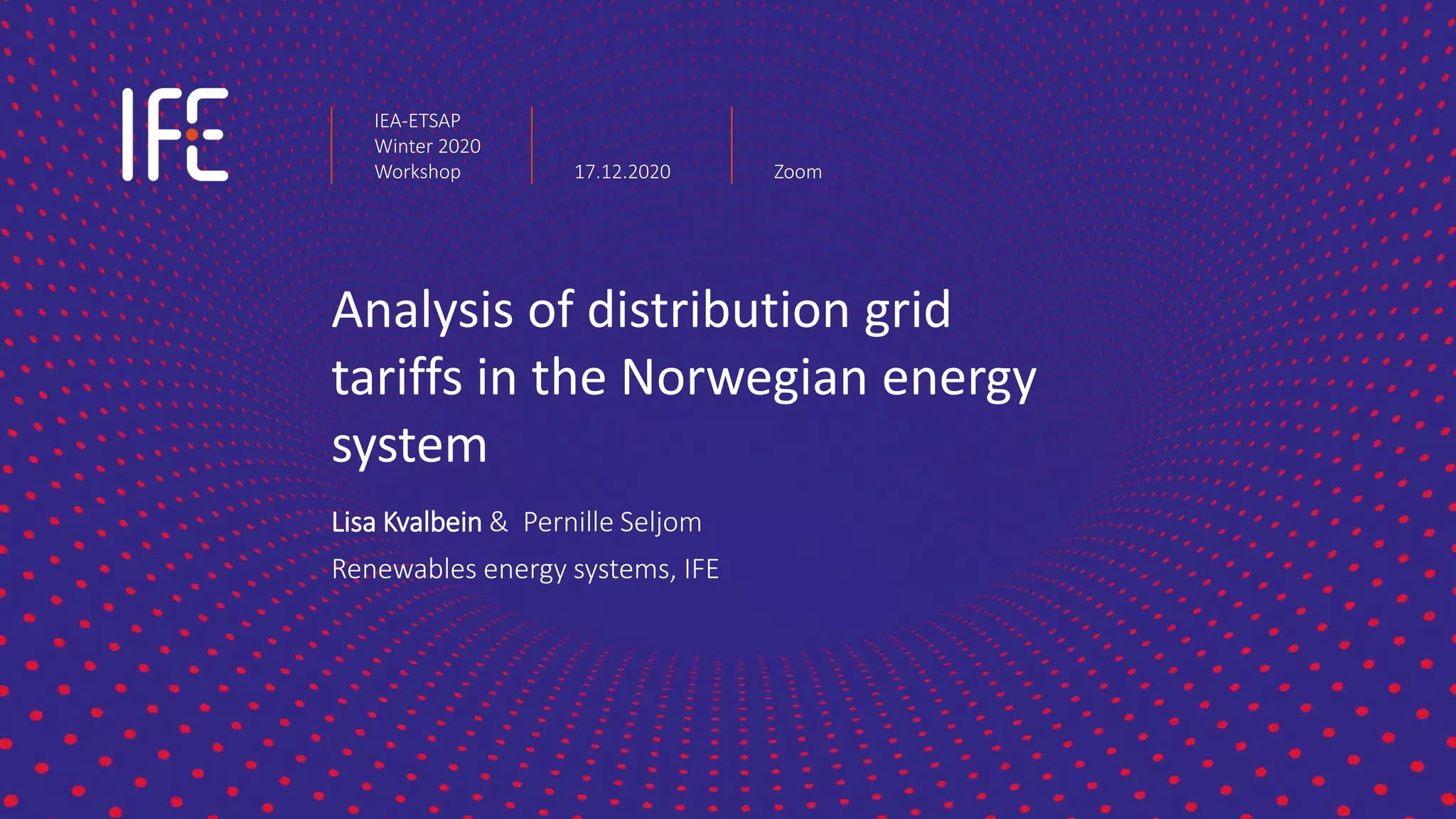 Analysis of distribution grid tariffs in the Norwegian energy system | PPT
