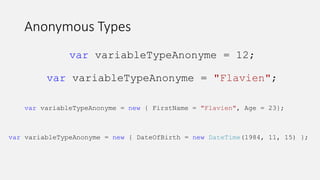 C# features through examples | PPT