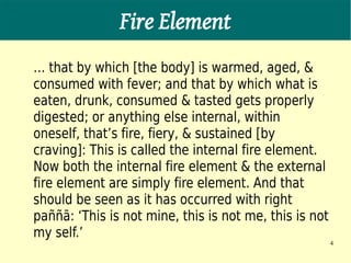 Satipatthana Sutta Workshop - S6.1 Body Parts and the Four Elements | PDF