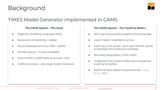 A GAMSPy Port of the TIMES Model Generator | PPT