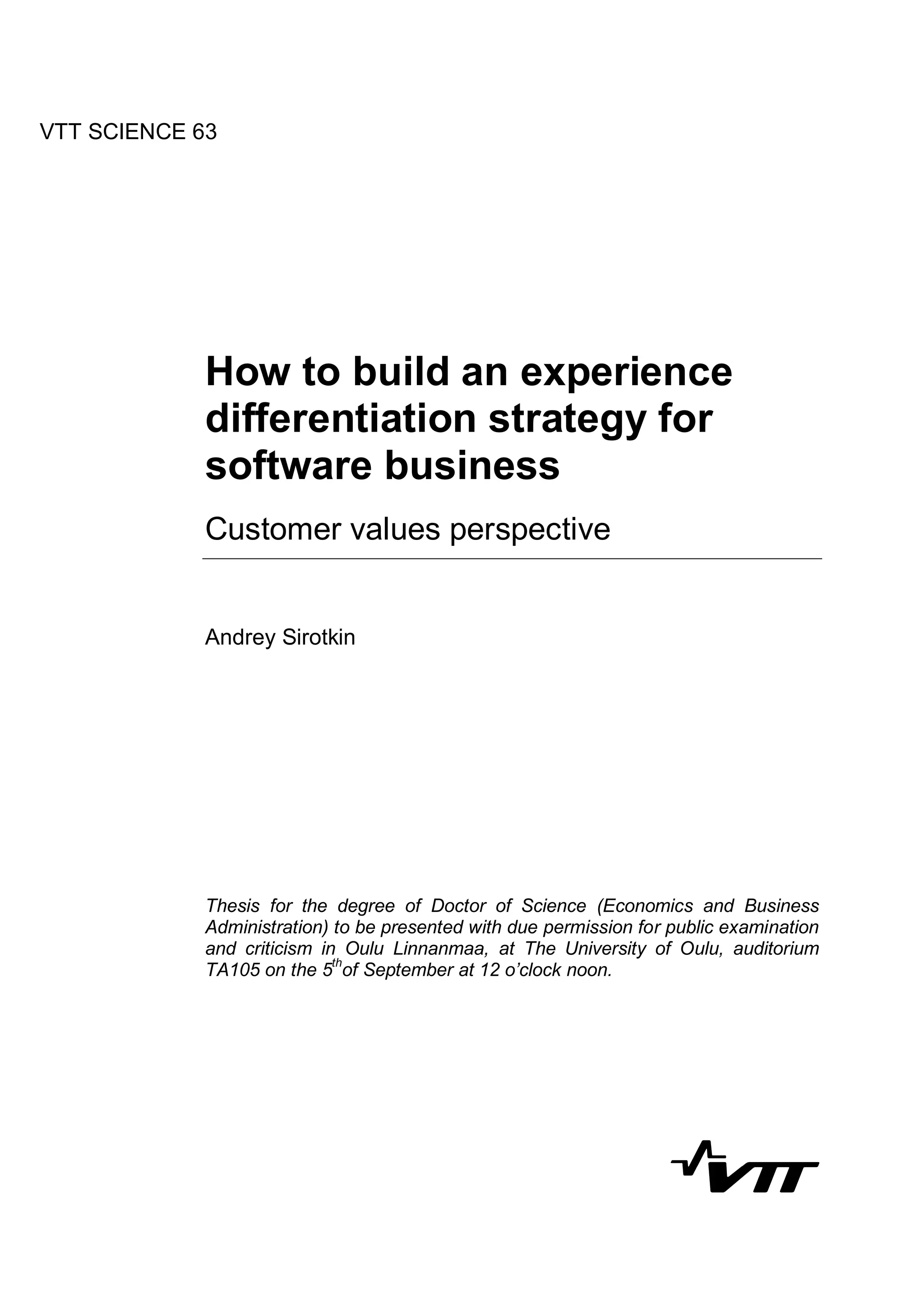 How to build an experience differentiation strategy for software ...