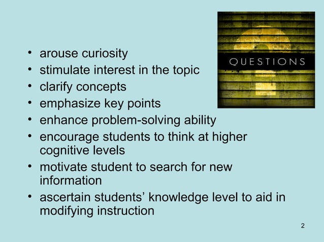 Effective questioning | PPT | Educational Assessment | Education