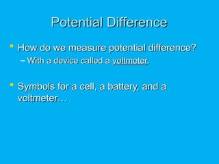 circuits and current with potential difference | PPT