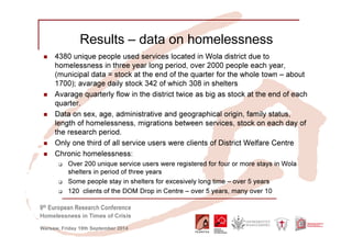 Homelessness and Housing Exclusion Data-Collection Standard BIWM | PDF