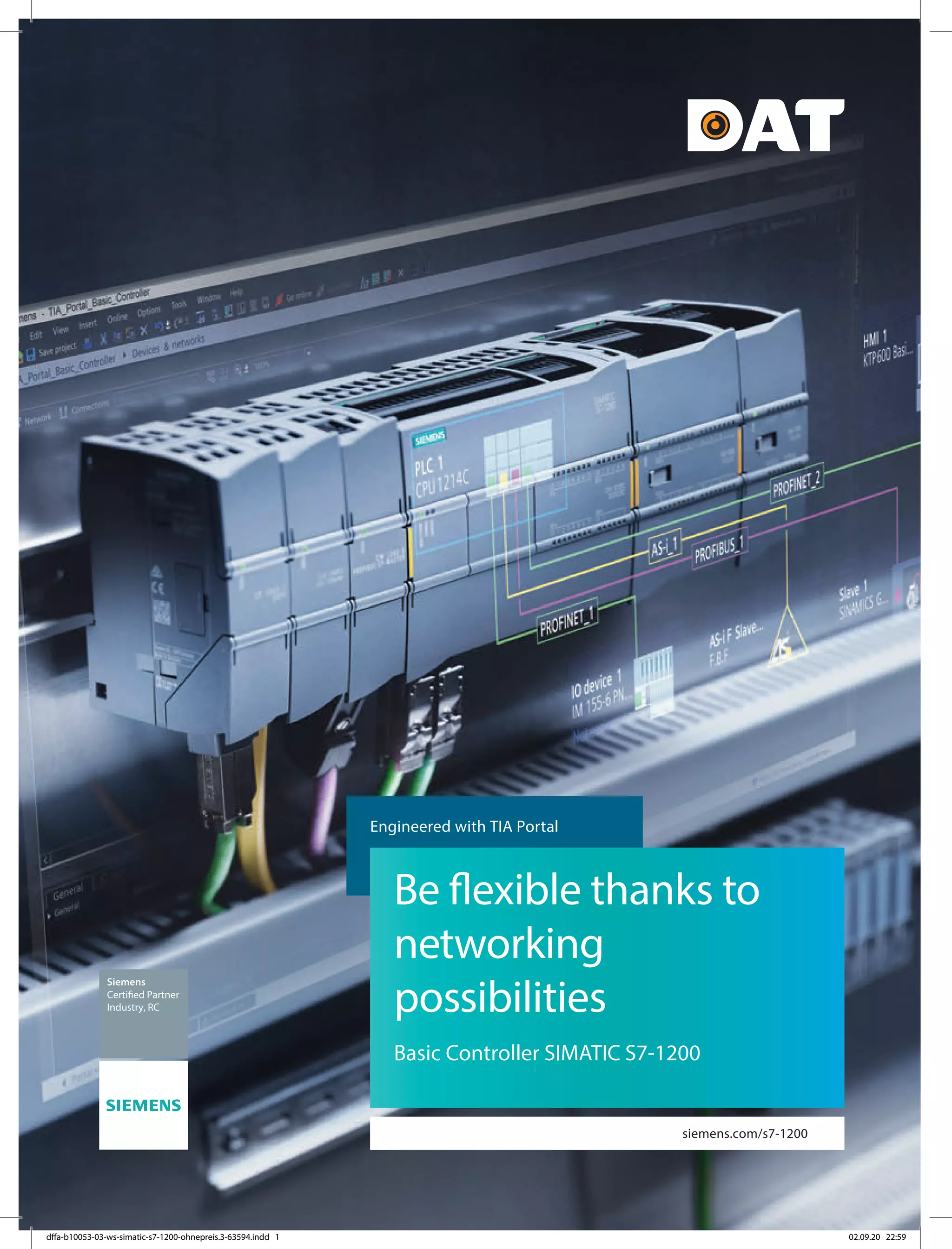 Brochure bộ lập trình PLC Siemens S7-1200 | PDF