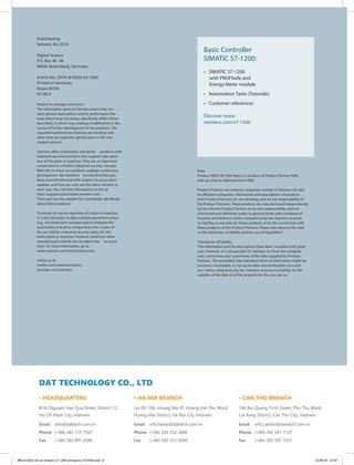 Brochure bộ lập trình PLC Siemens S7-1200 | PDF | Computer Software and ...