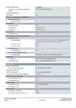 S7 1200 cpu 1211 | PDF