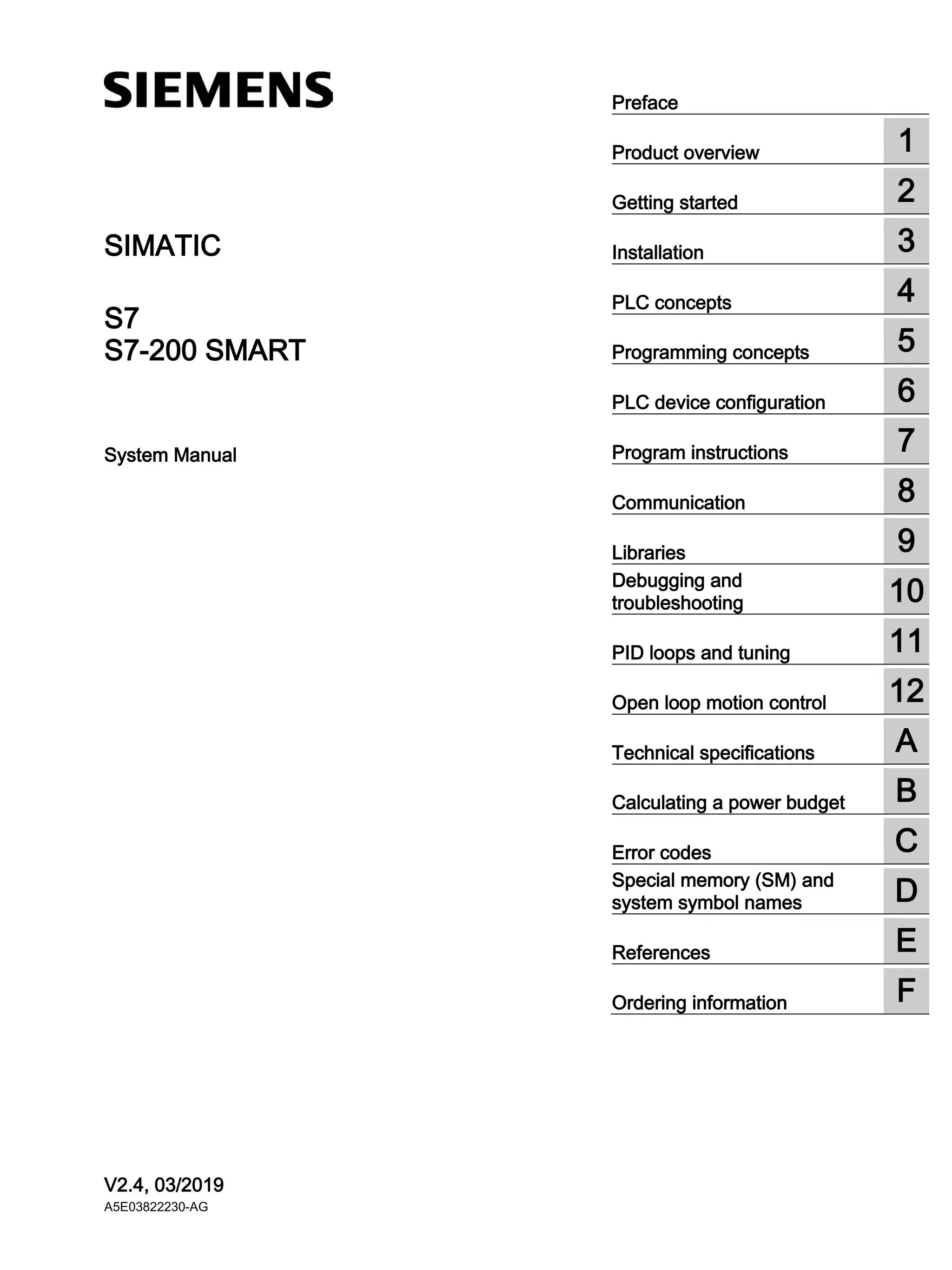 Manual del sistema del controlador programable S7-200 SMART | PDF