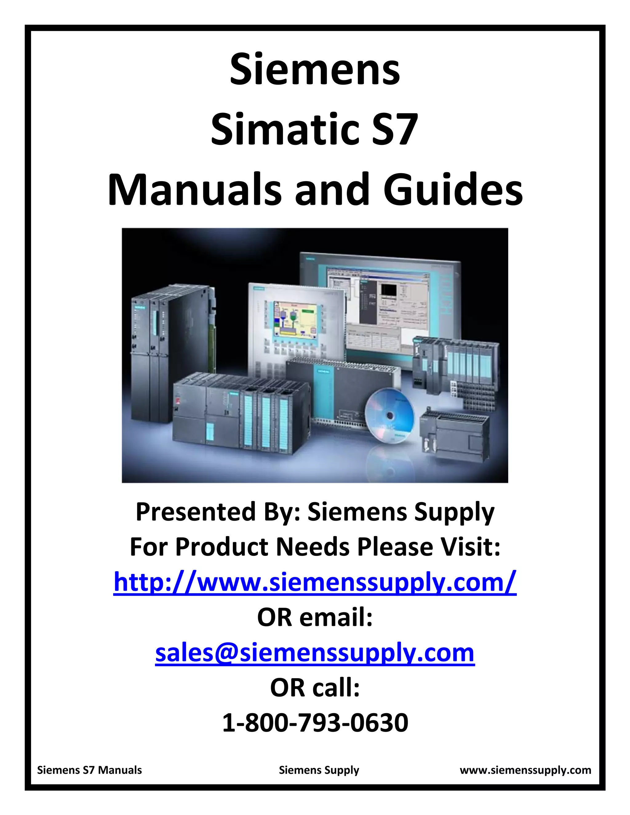 manuales y guías PLC siemens Simatic S7 | PDF