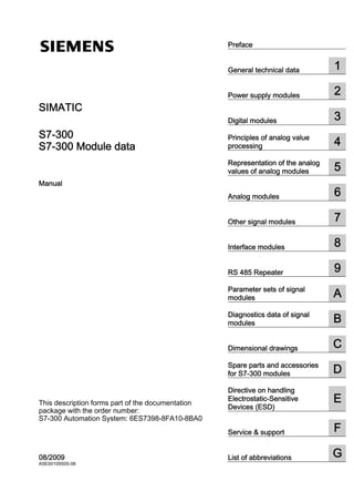 PLC S7- 300 module data_manual_en-us_en-us | PDF
