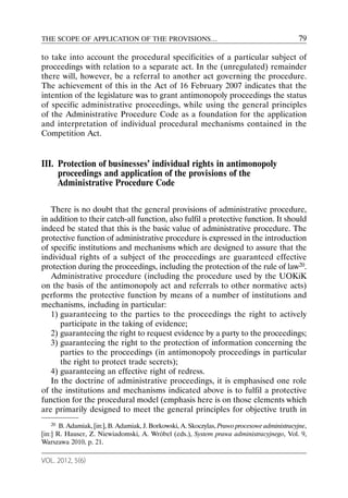 The Scope of Application of the Provisions of the Administrative ...