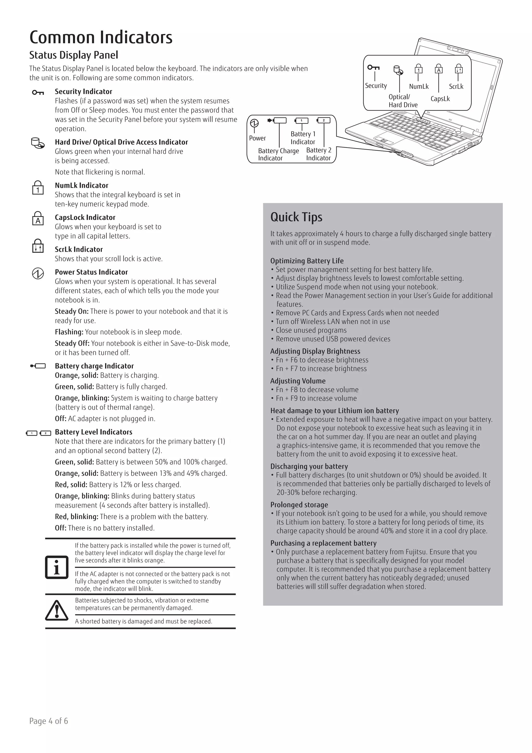 Fujitsu LIFEBOOK S752 Getting Started Guide | PDF