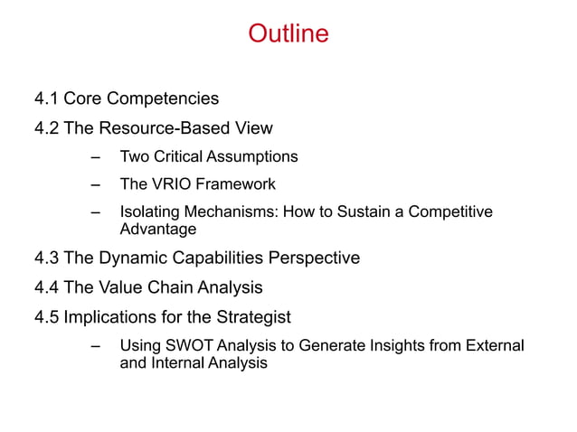 Internal Analysis- resources, capabilities and core Competencies | PDF | Cameras and Camcorders ...