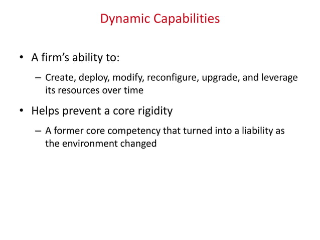 Internal Analysis- resources, capabilities and core Competencies | PDF ...