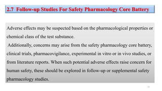 Safety Pharmacology Studies ICH guideline S7A | PPTX