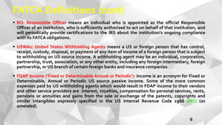 S7C - The FATCA Regulatory Framework | PPT