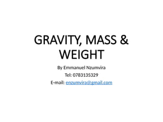 S7 lesson 1 gravity weight mass-Cambridge Lower Secondary Science ...