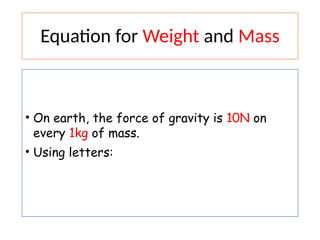 S7 lesson 1 gravity weight mass-Cambridge Lower Secondary Science ...