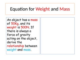 S7 lesson 1 gravity weight mass-Cambridge Lower Secondary Science ...