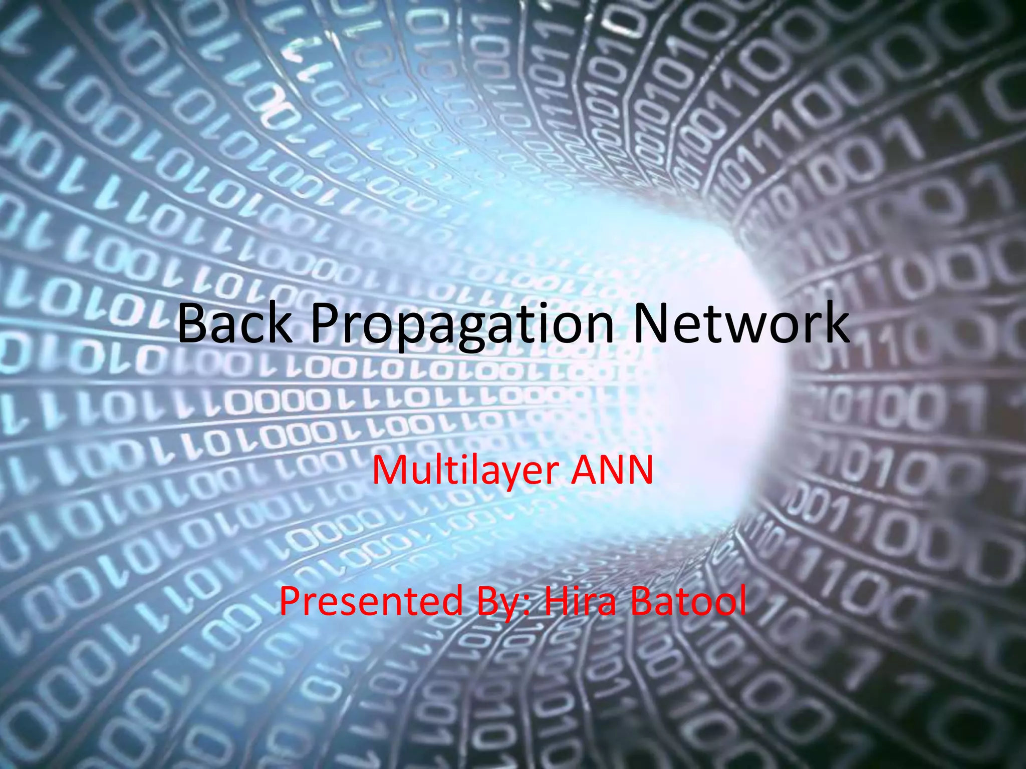 Back propagation network | PPTX | Artificial Intelligence | Technology & Computing