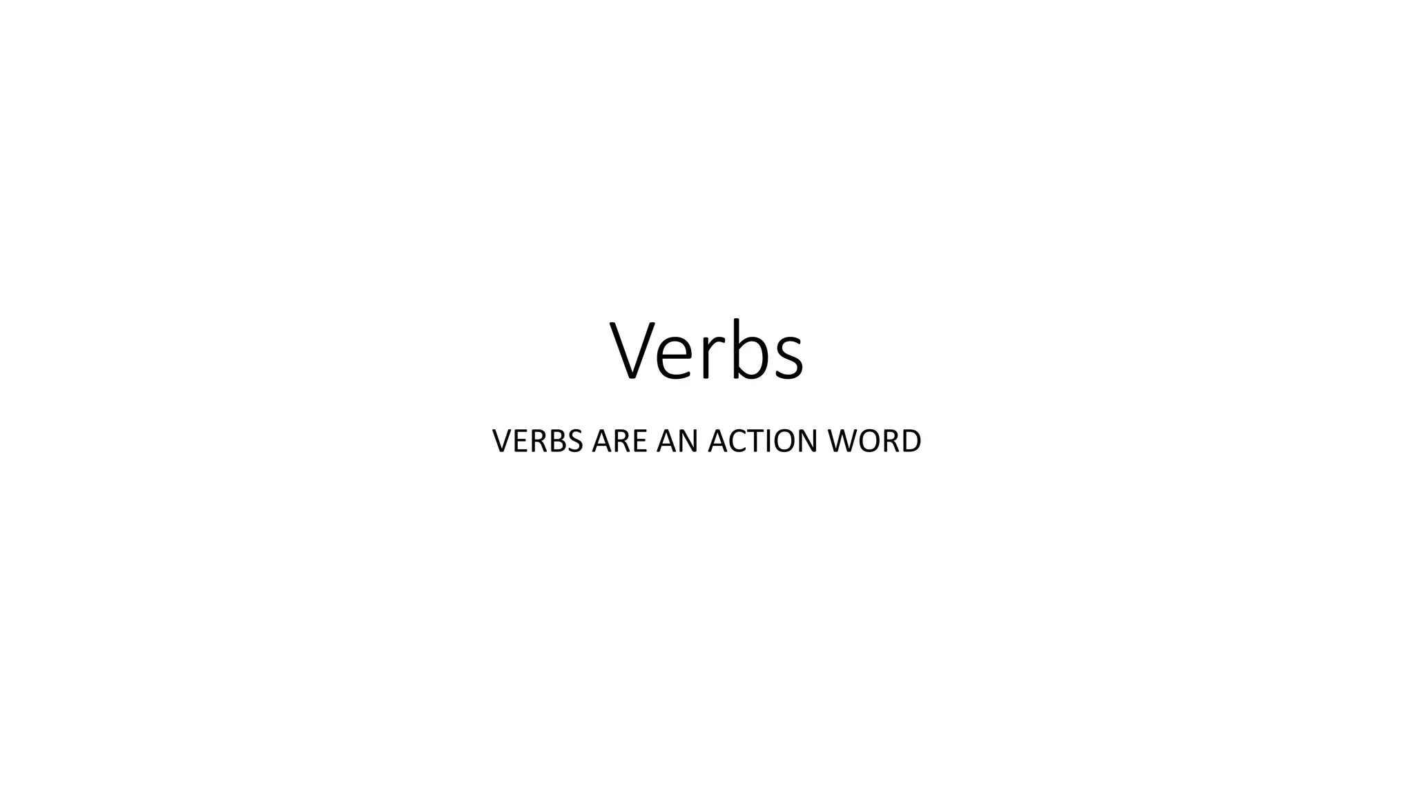 Verbs slide | PPTX