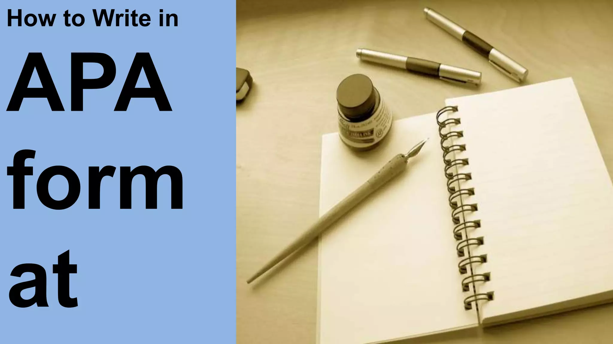 How to write in apa format (sample) | PPT