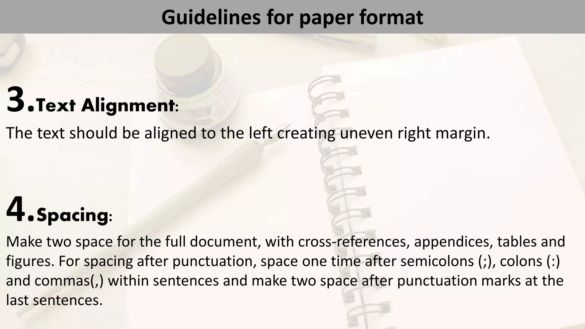 How to write in apa format (sample) | PPT