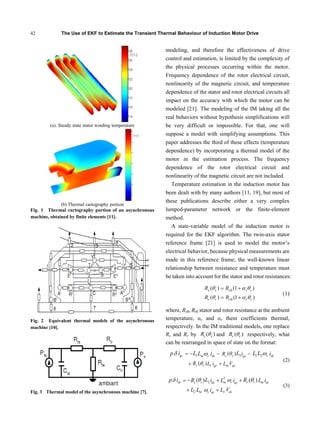 The use of ekf to estimate the transient thermal behaviour of induction motor drive | PDF ...