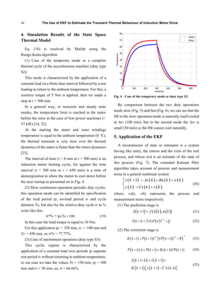 The use of ekf to estimate the transient thermal behaviour of induction motor drive | PDF ...