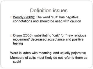 Cults, religion, and brainwashing lecture 2014 | PPTX