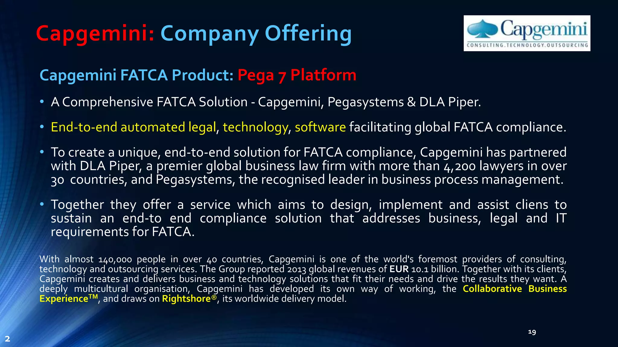 FATCA Software Evaluative Case Studies | PPTX