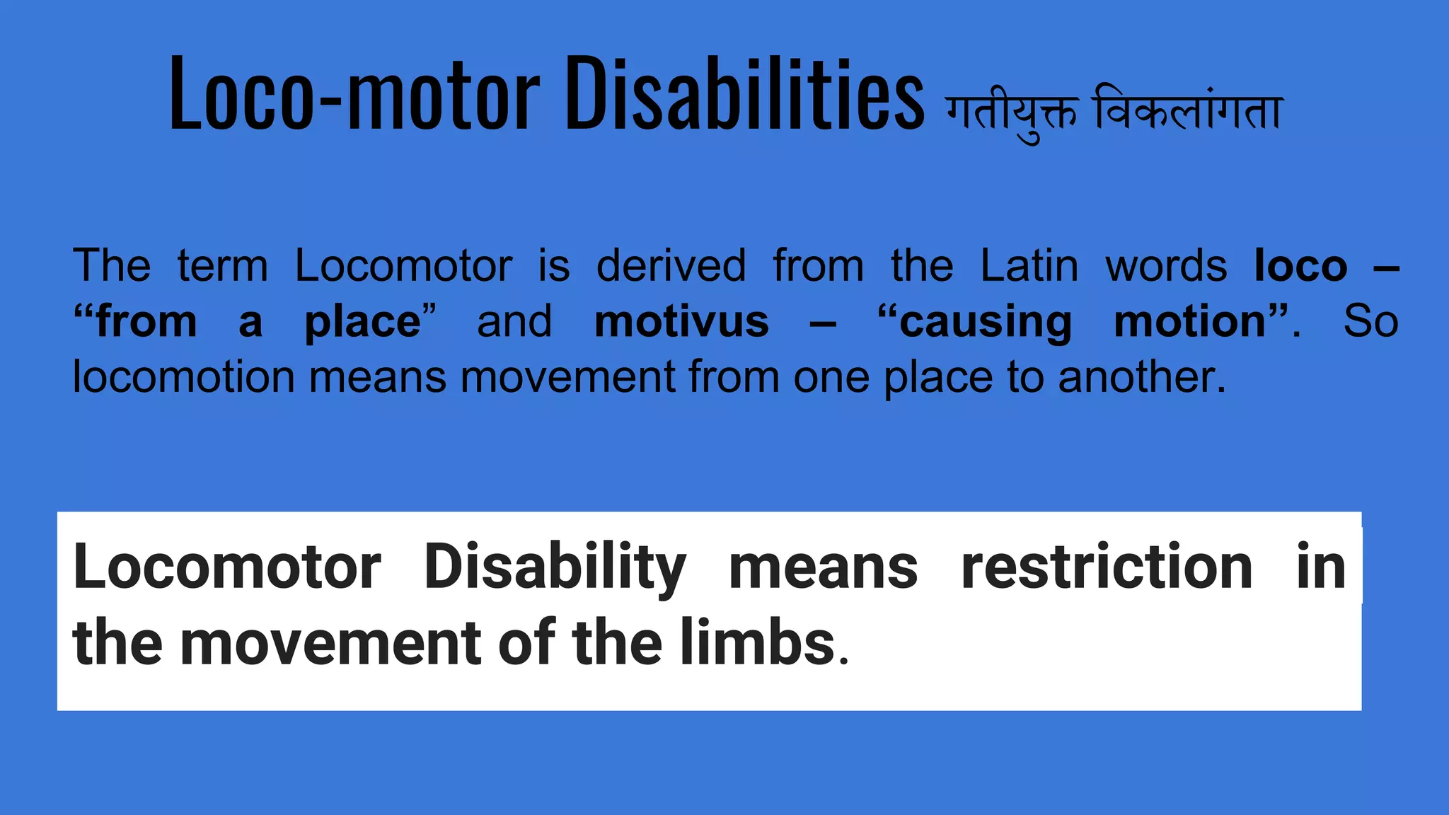 Children with loco-motor_diversities | PPTX