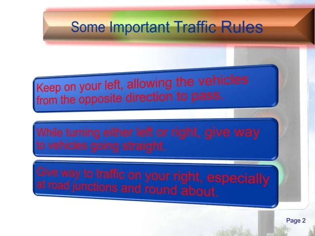 Traffic Rules and Safety | PPTX