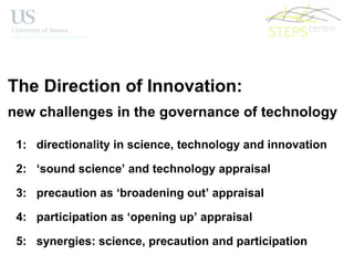 Andy Stirling on The Direction Of Innovation | PPT