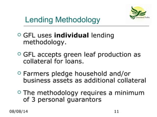 Agricultural lending for MFIs: The Greemland Fedha Experience | PPT