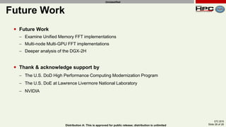 Multi-GPU FFT Performance on Different Hardware | PDF