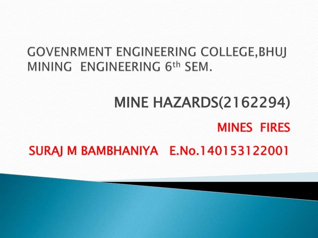 Mine hazards(2162294) | PPT
