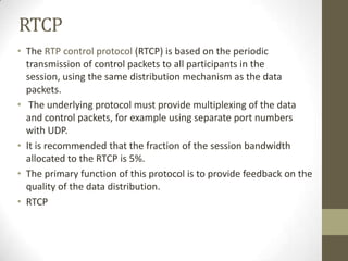 RTP & RTCP | PPTX