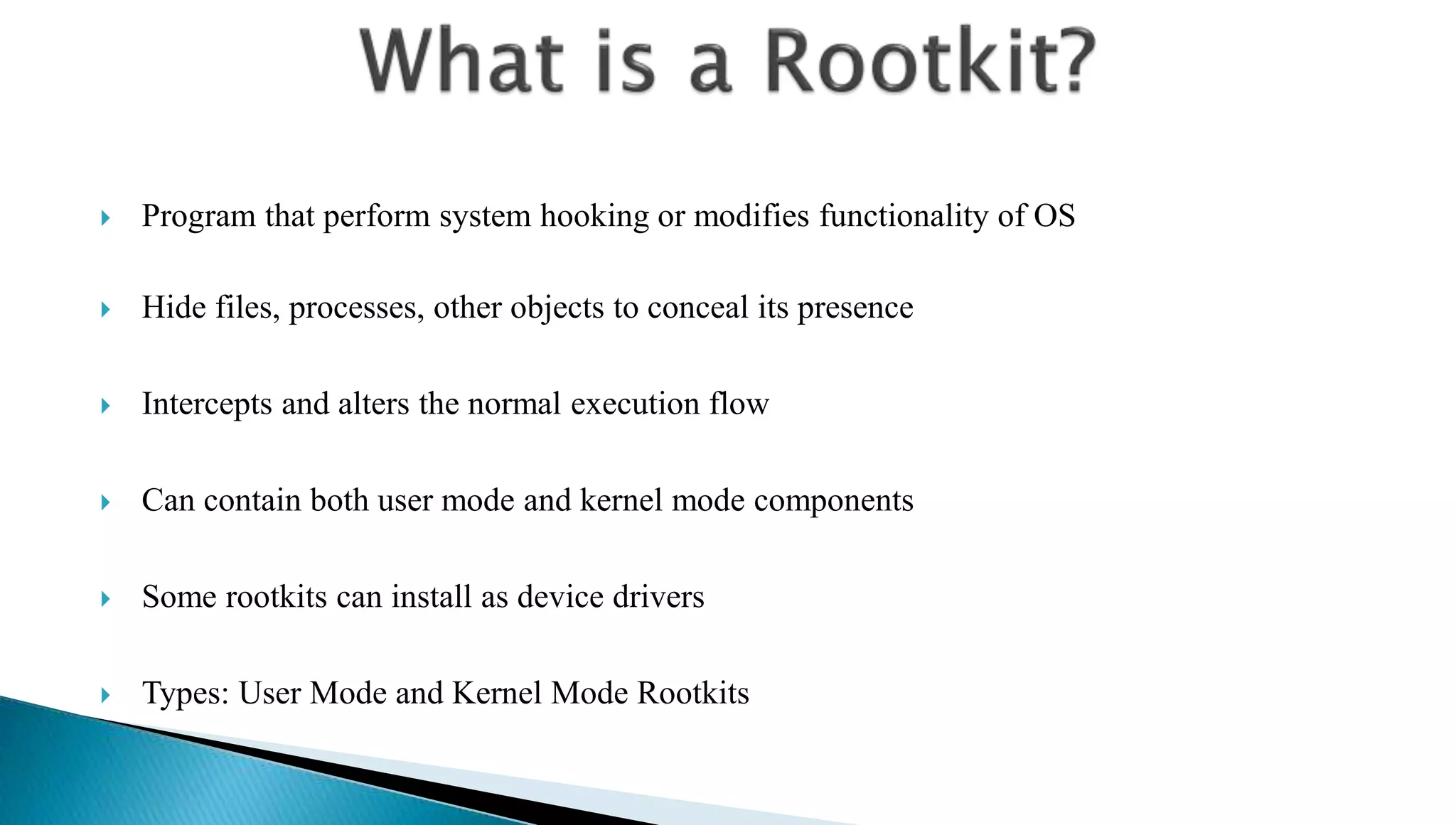 Hunting rootkit from dark corners of memory | PPT