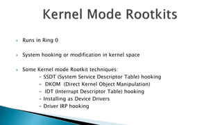 Hunting rootkit from dark corners of memory | PPT