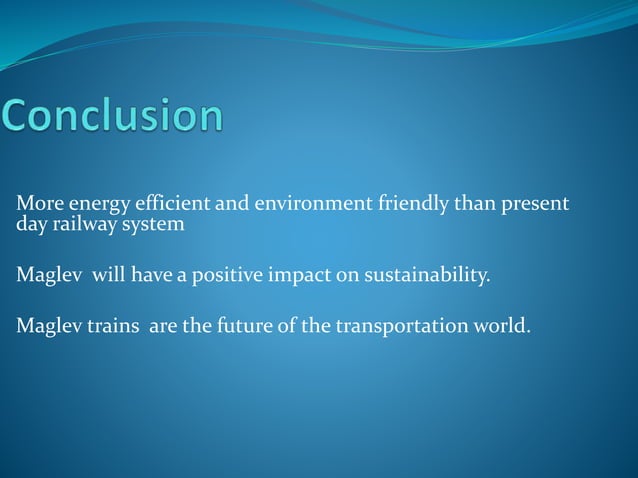 Presentation on maglev | PPTX