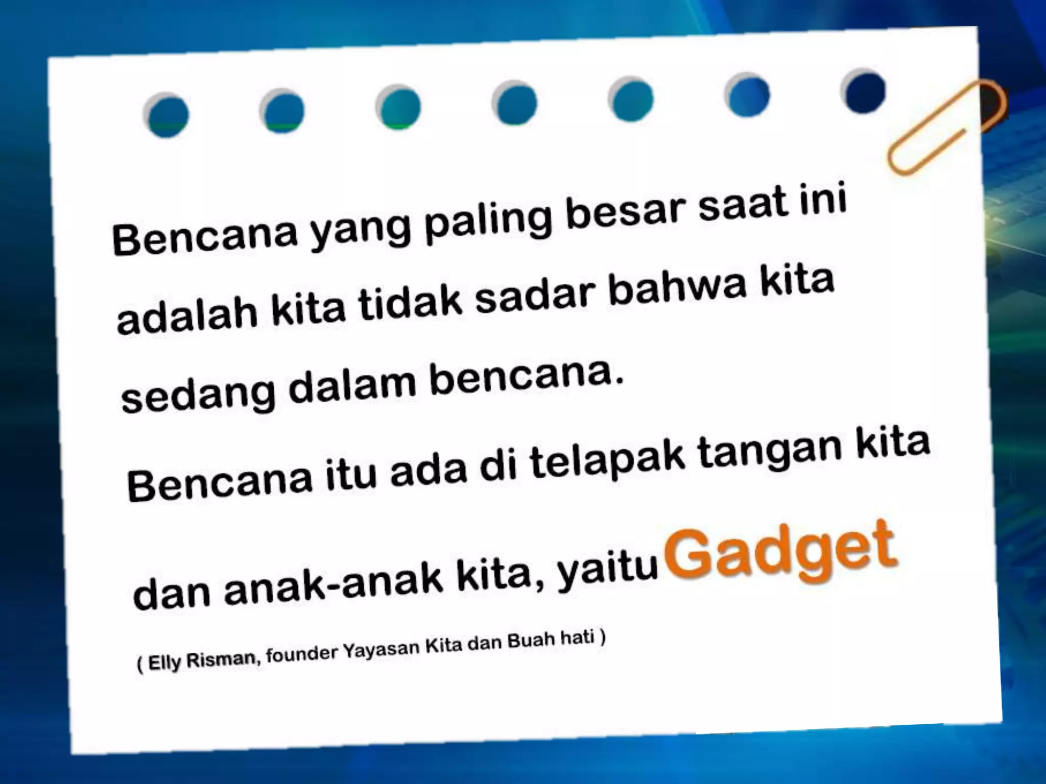 Seminar Kesehatan tentang Bahaya Gadget (tanpa video) | PPTX