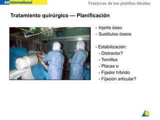 Fracturas del platillo tibial | PDF