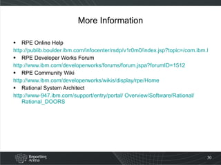Rational Publishing Engine and Rational System Architect | PPT