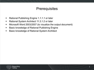 Rational Publishing Engine and Rational System Architect | PPT