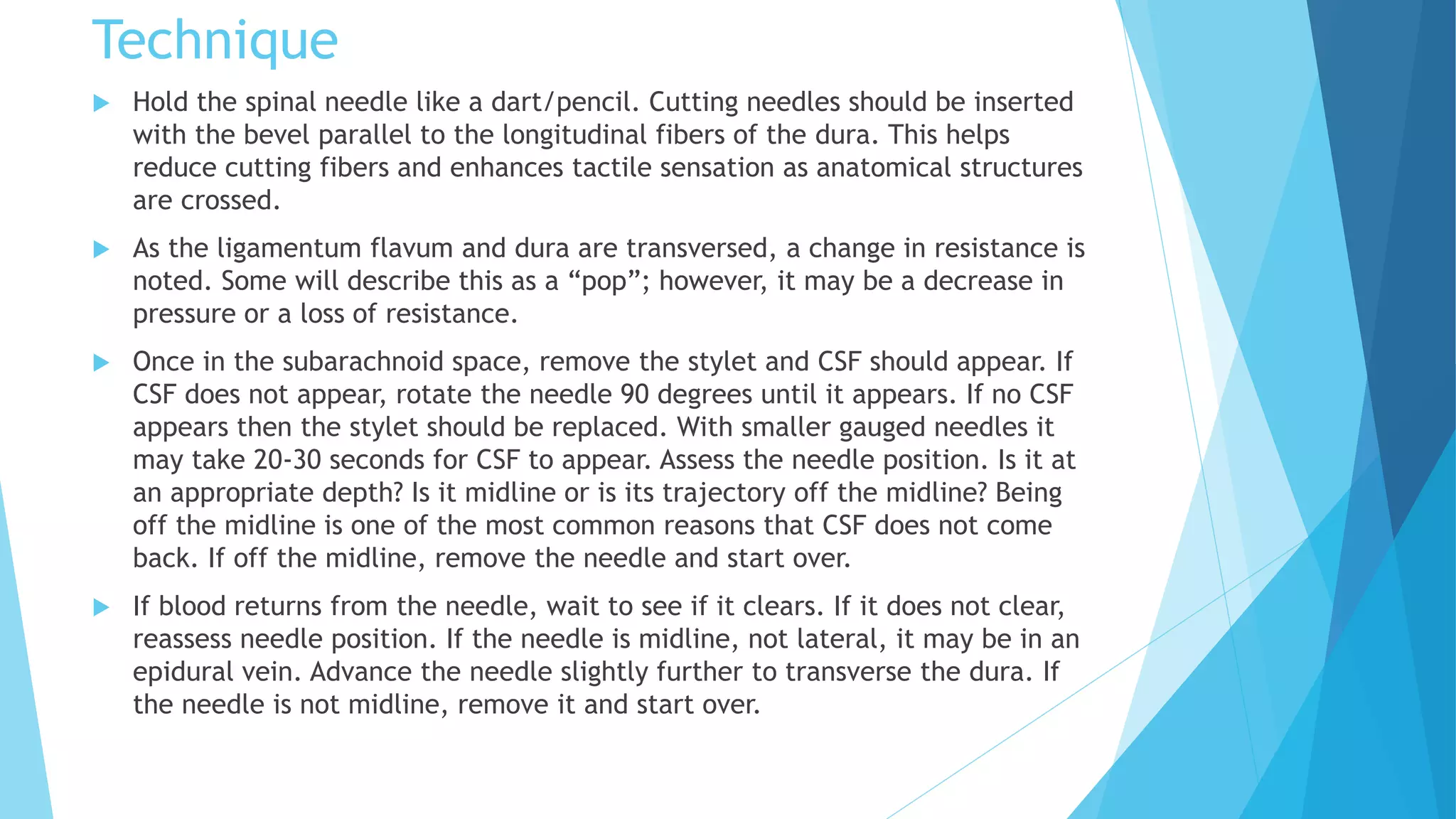 Spinal Anesthesia - A Comprehensive Approach | PPTX