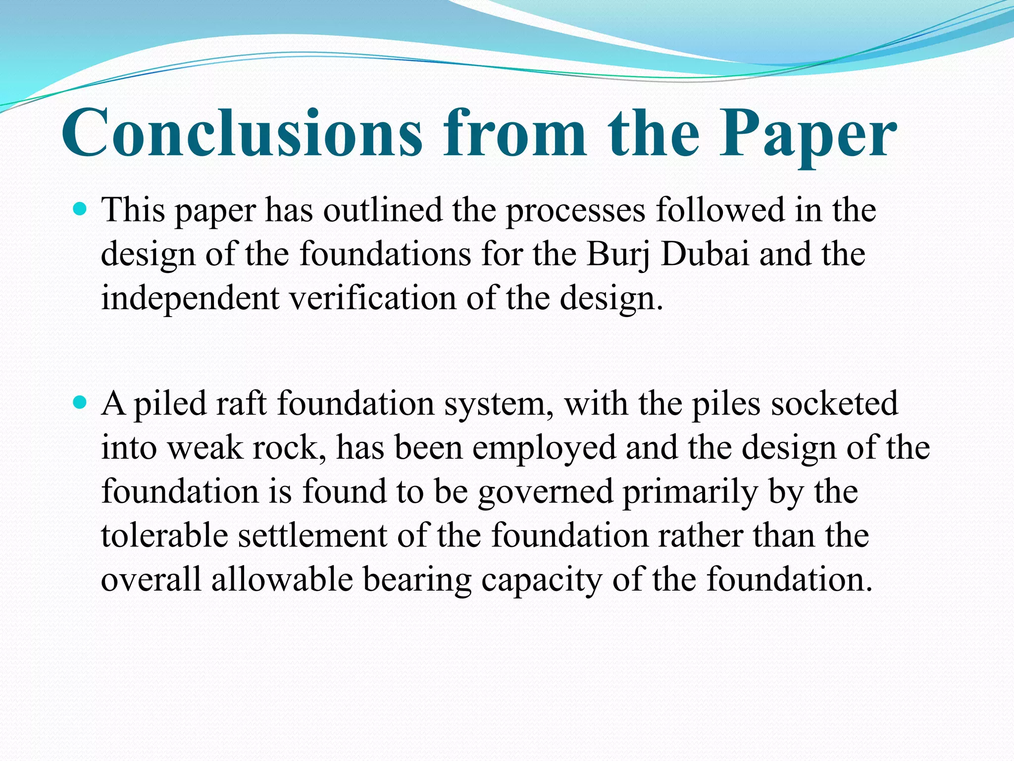 Foundation Deisgn of Burj Khalifa | PPTX
