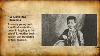 Sa-Aking-mga-Kabata. Rizal literature in time of spanish | PPTX